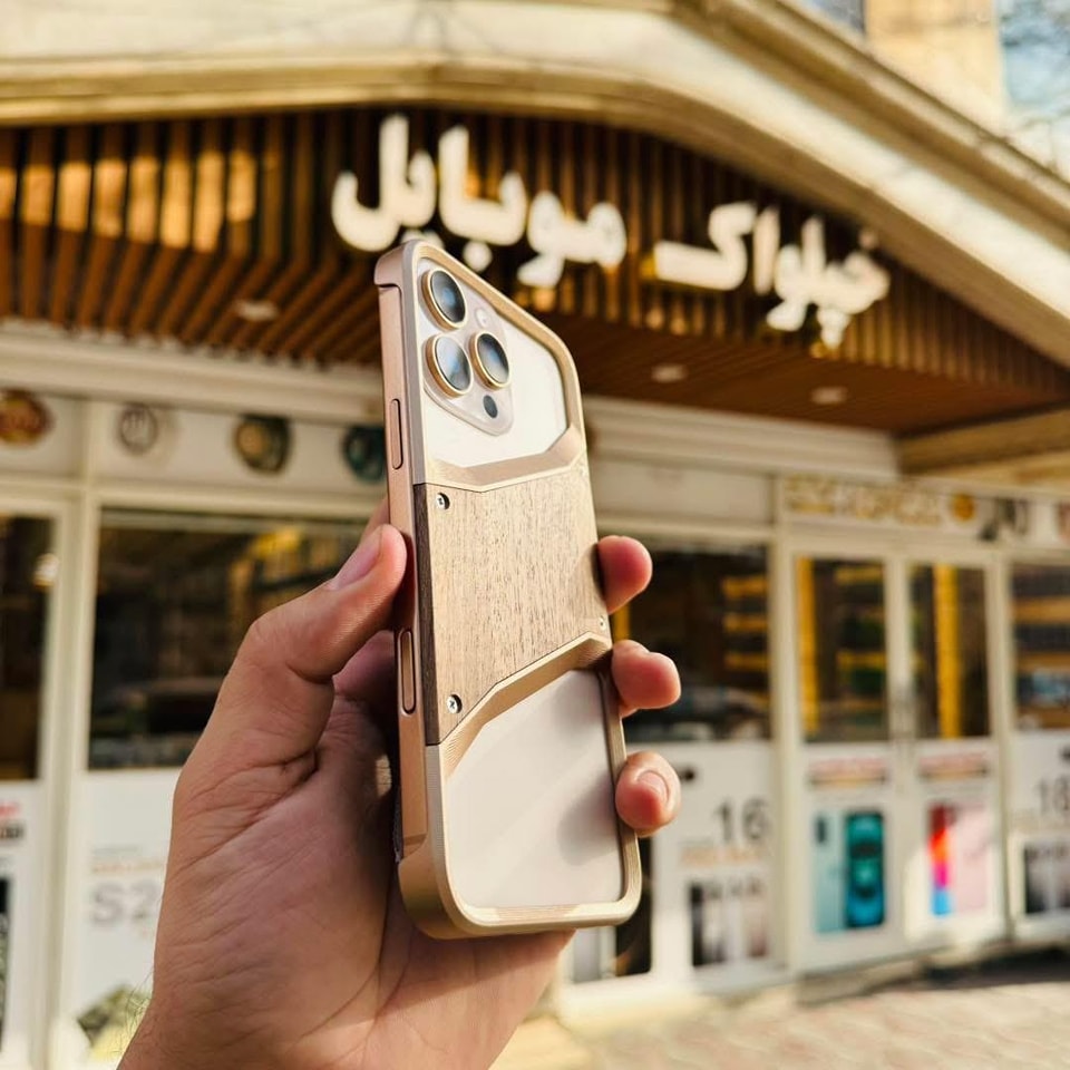 Premium real wood metal case for iphone – iphone cover bd