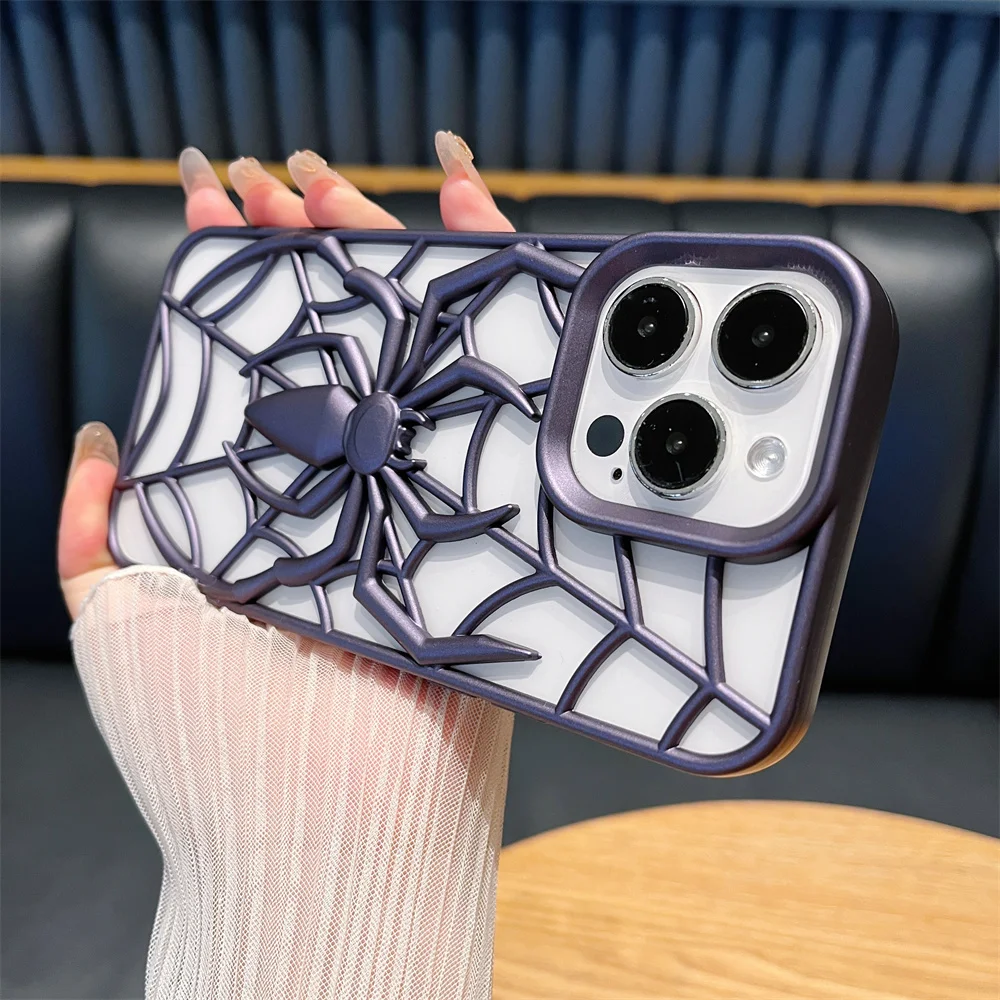 3D Hollow design spider case for iPhone & Samsung – iphone cover bd