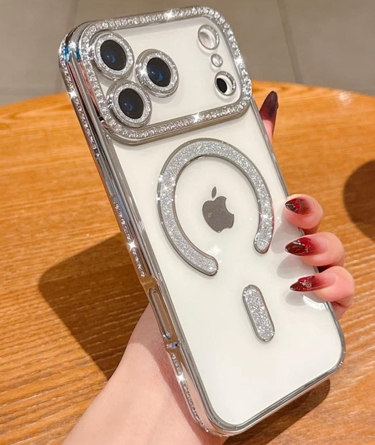 Dazzling ShineGlitter stone MagSafe Power case for iphone – iphone cover bd